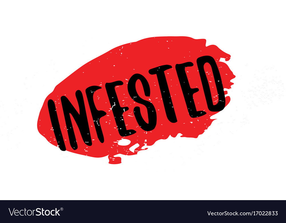 Infested rubber stamp Royalty Free Vector Image