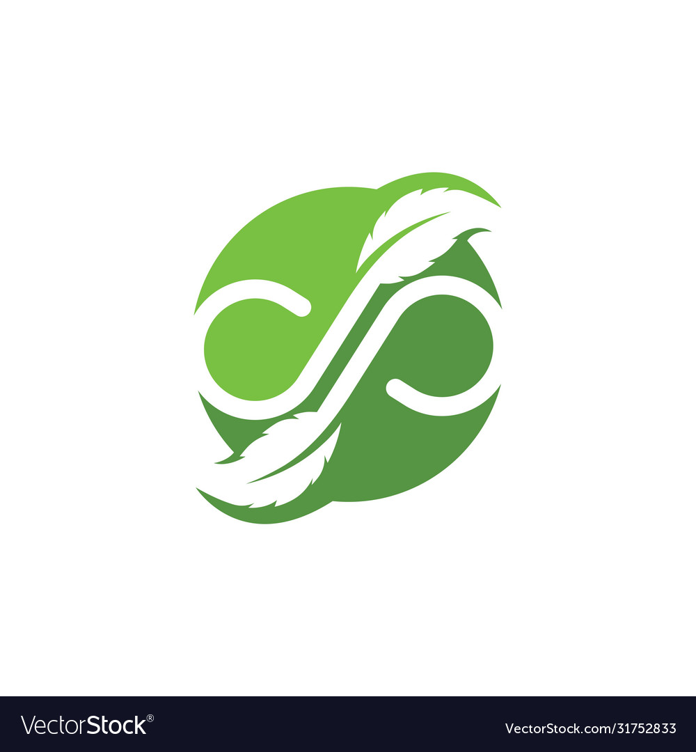 Infinity leaf concept icon Royalty Free Vector Image