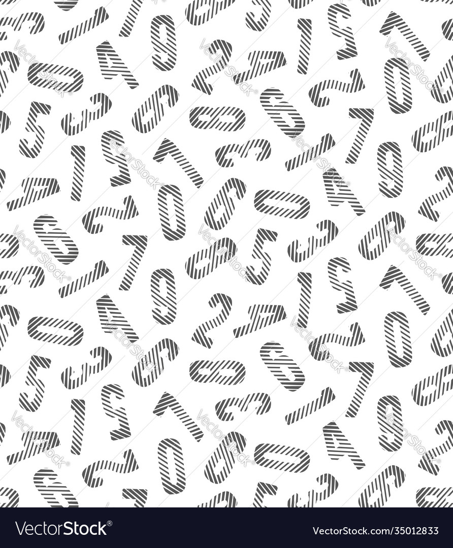 Numbers pattern Royalty Free Vector Image - VectorStock