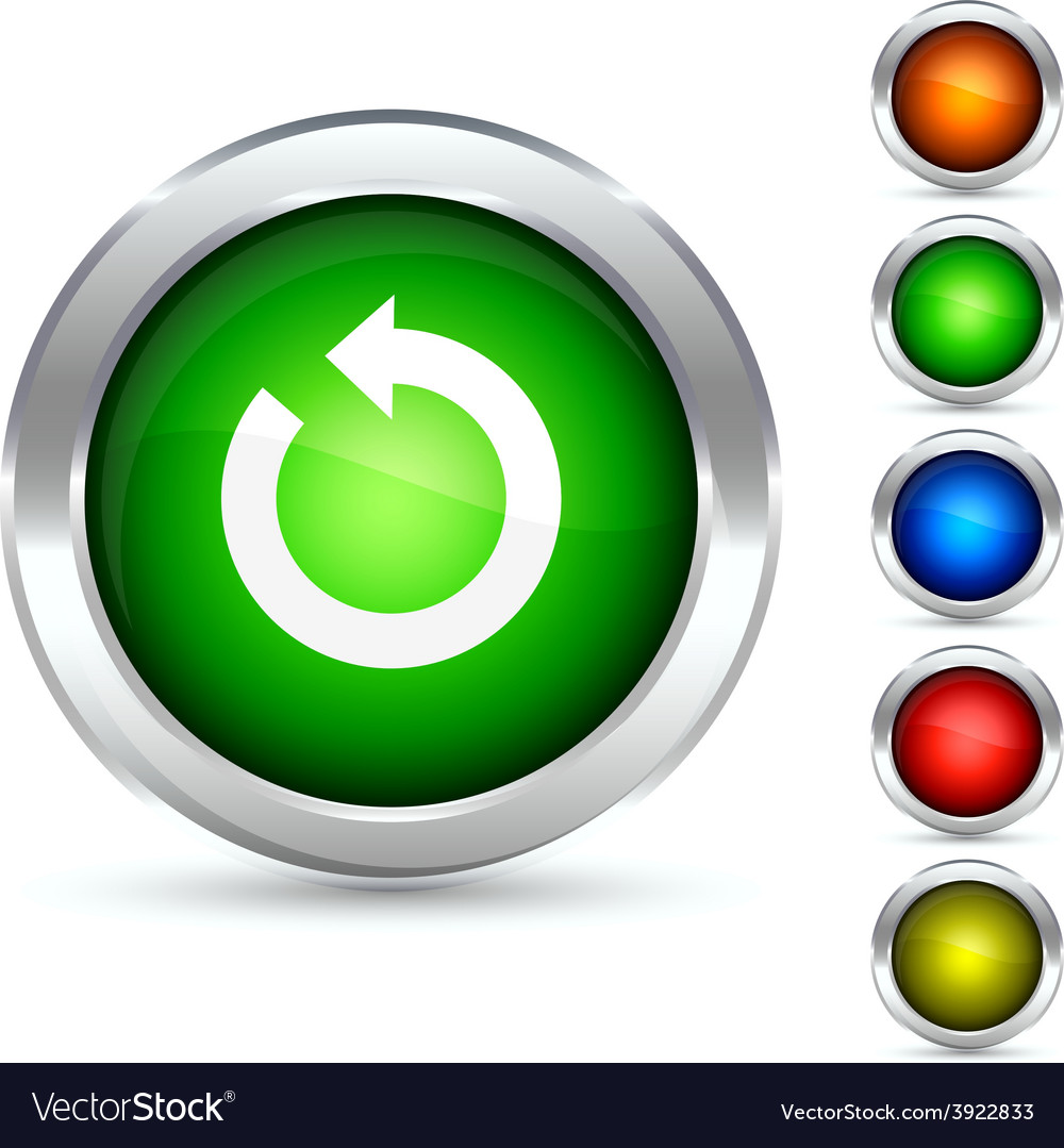 Refresh button Royalty Free Vector Image - VectorStock