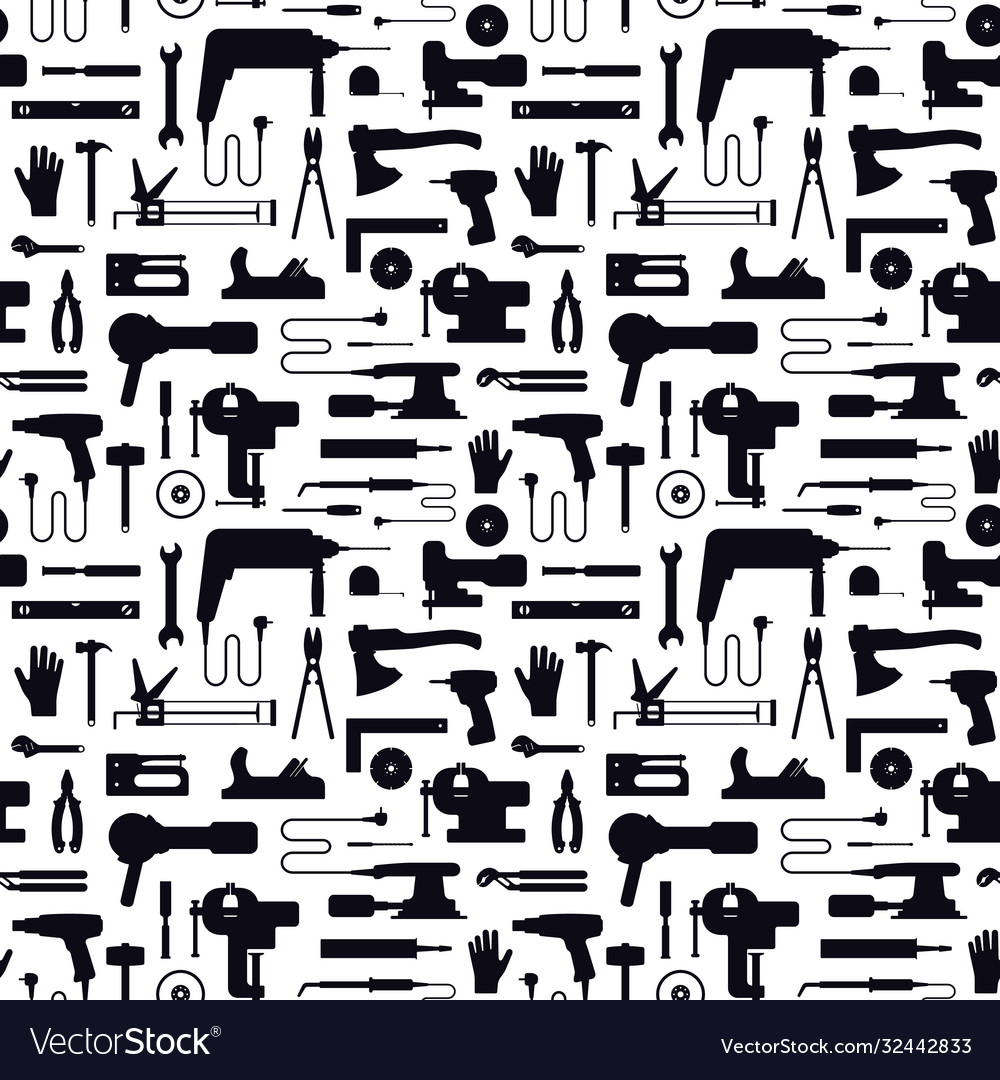 Seamless pattern for workshop Royalty Free Vector Image