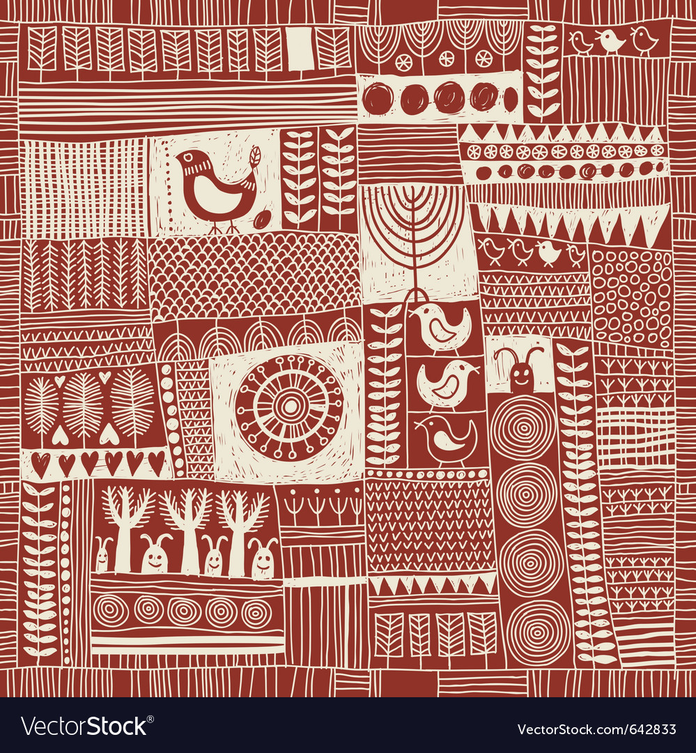 Seamless Pattern Patchwork Royalty Free Vector Image