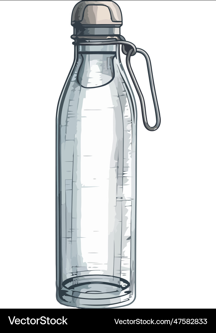 Transparent plastic bottle holds purified water Vector Image