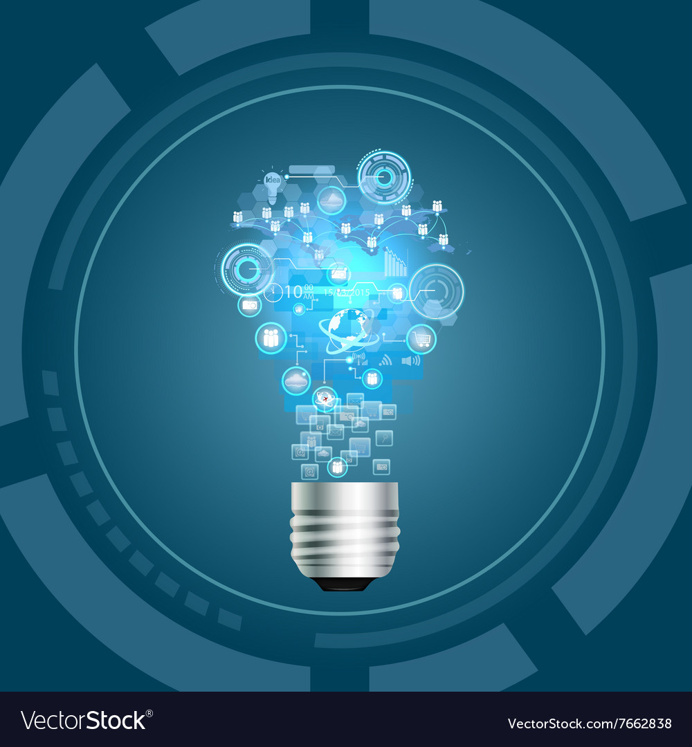 Abstract light bulb background Royalty Free Vector Image