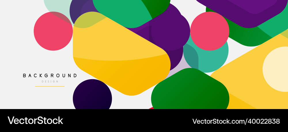 Abstract round geometric shapes and circles Vector Image