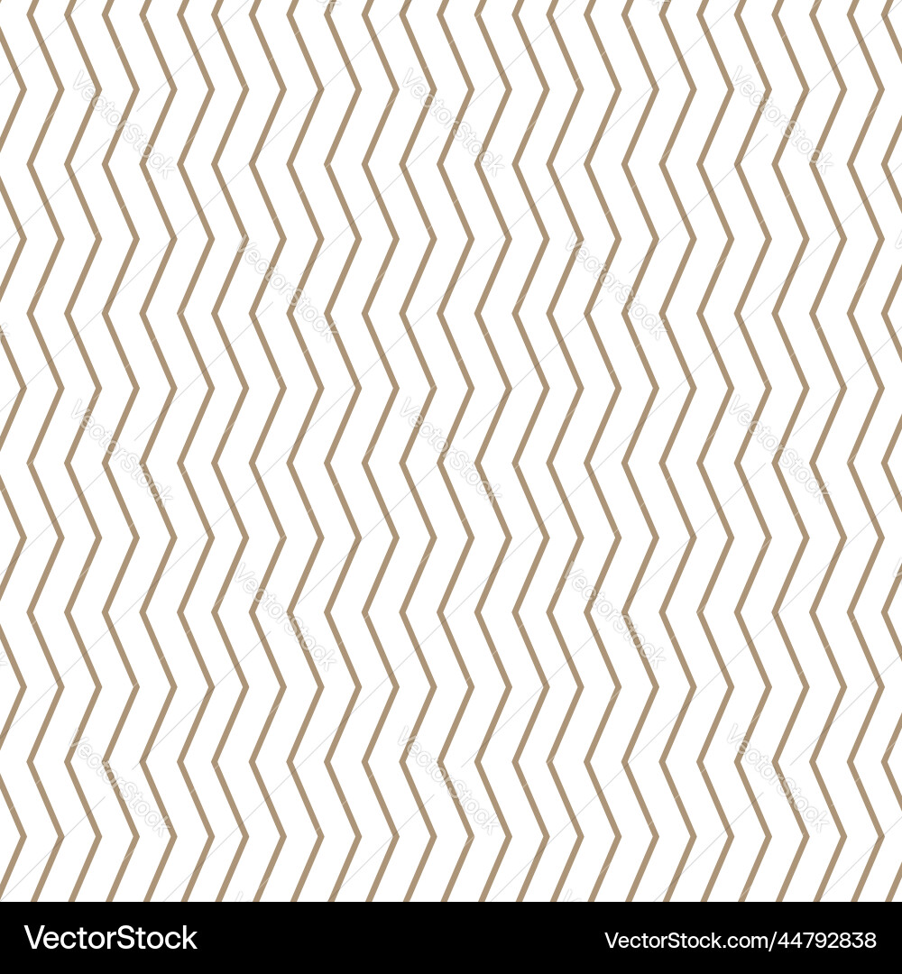 Abstract seamless pattern of gold zigzag lines Vector Image