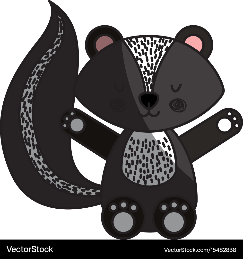 Animal skunk cartoon Royalty Free Vector Image