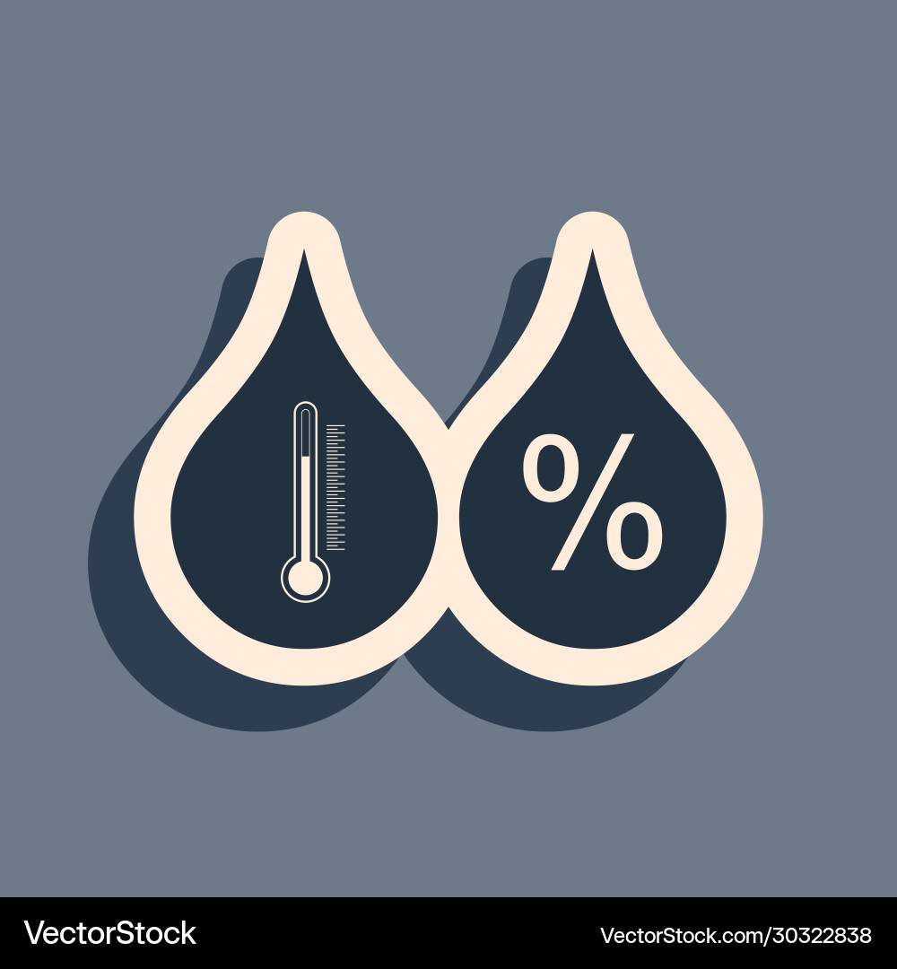 Black humidity icon isolated on grey background Vector Image