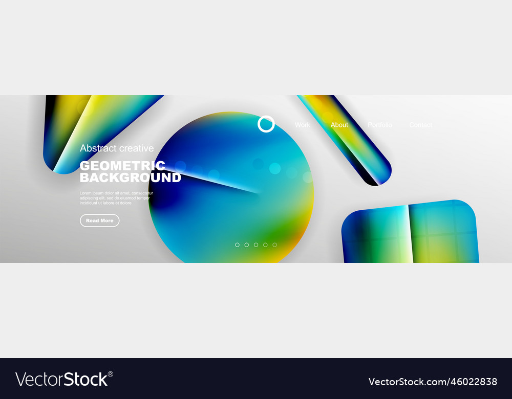 Bright glossy overlapping geometric shapes Vector Image