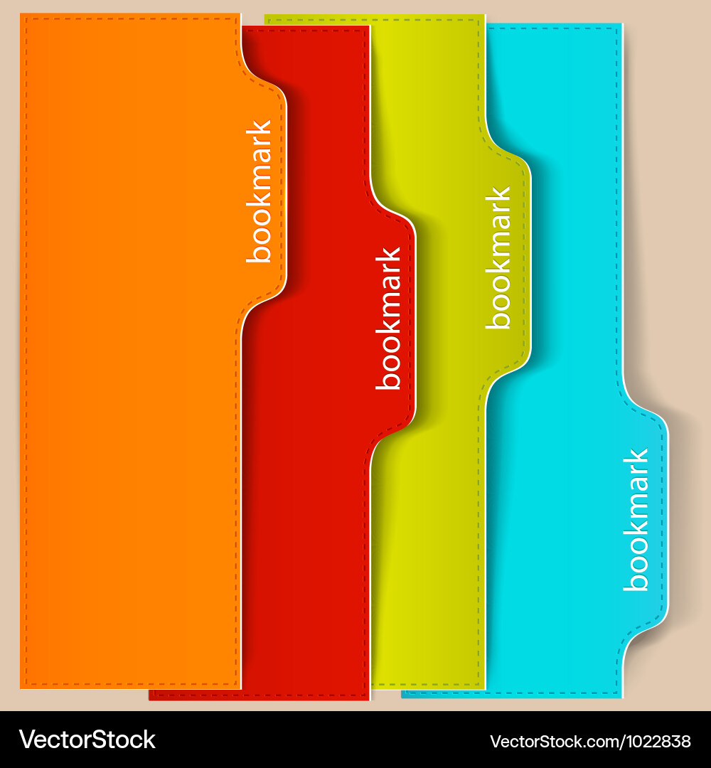 Colorful bookmarks and banners with place for text