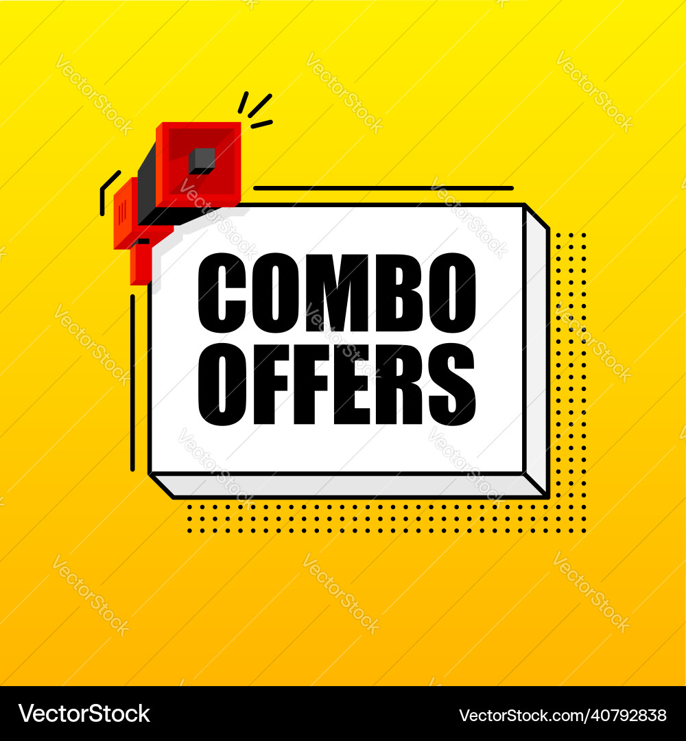 Combo offers banner template marketing flyer Vector Image