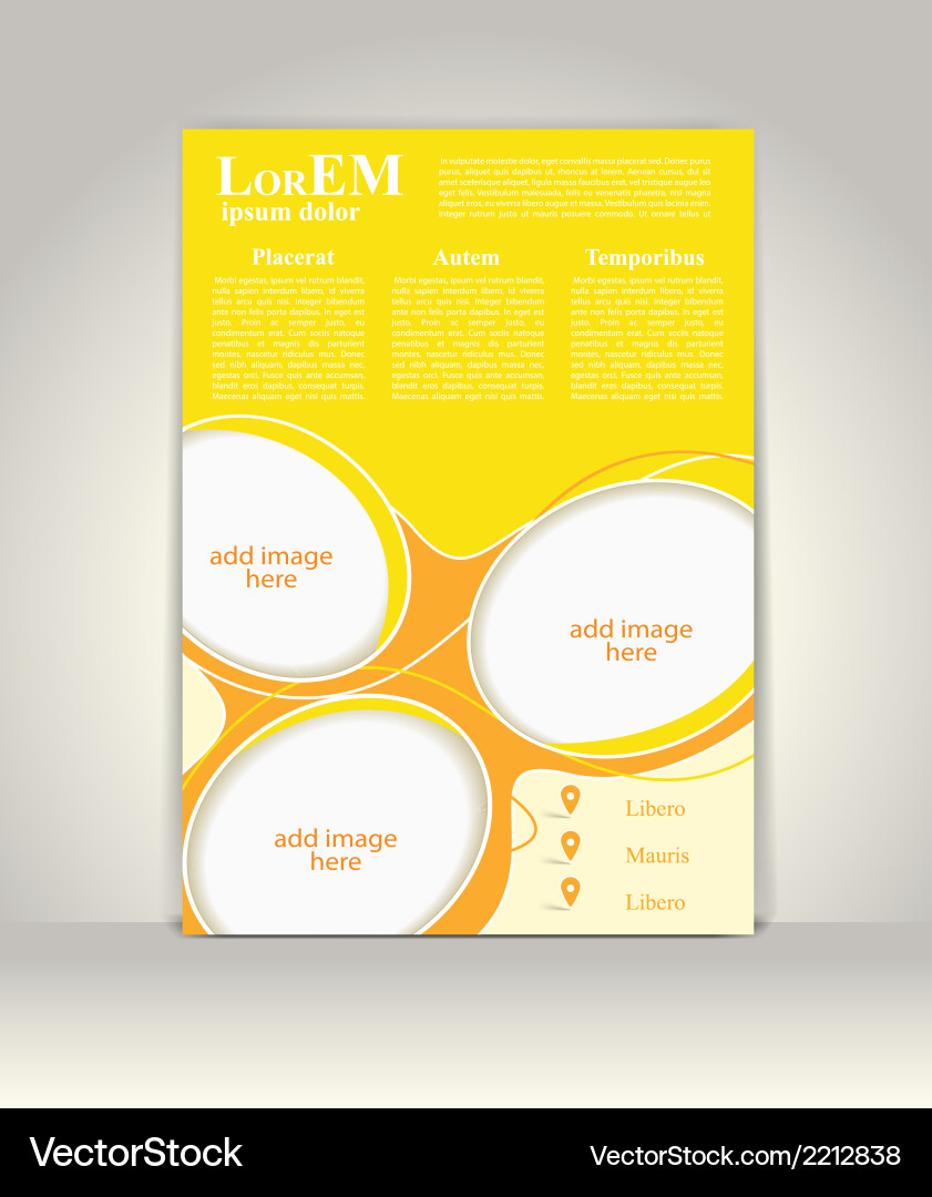 Flyer brochure or magazine cover template Vector Image