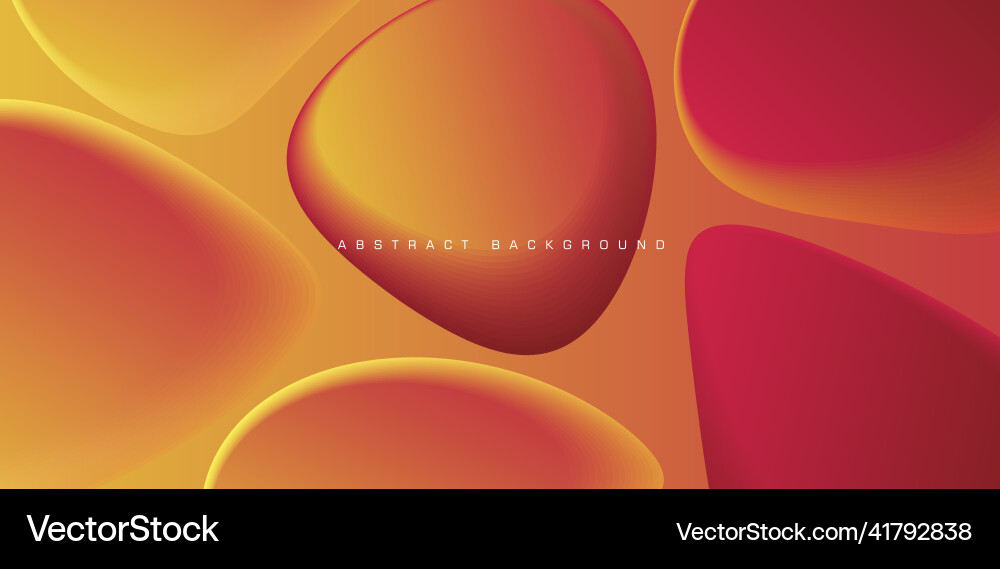 Liquid color background design orange and red Vector Image