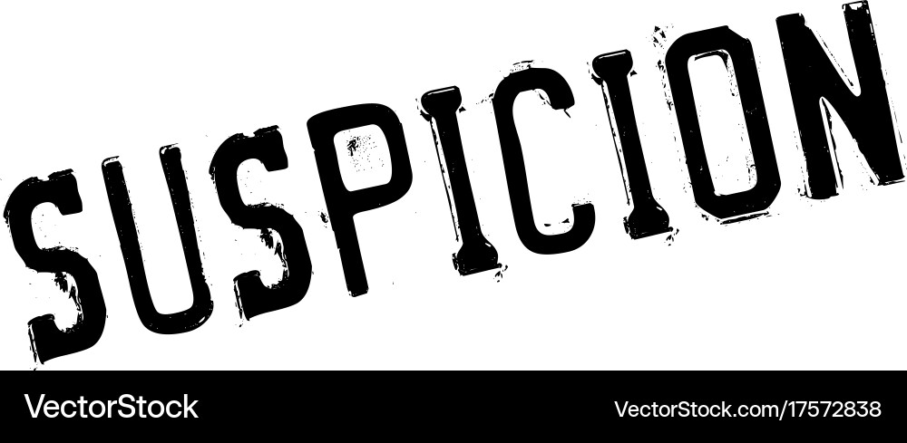 Suspicion rubber stamp Royalty Free Vector Image
