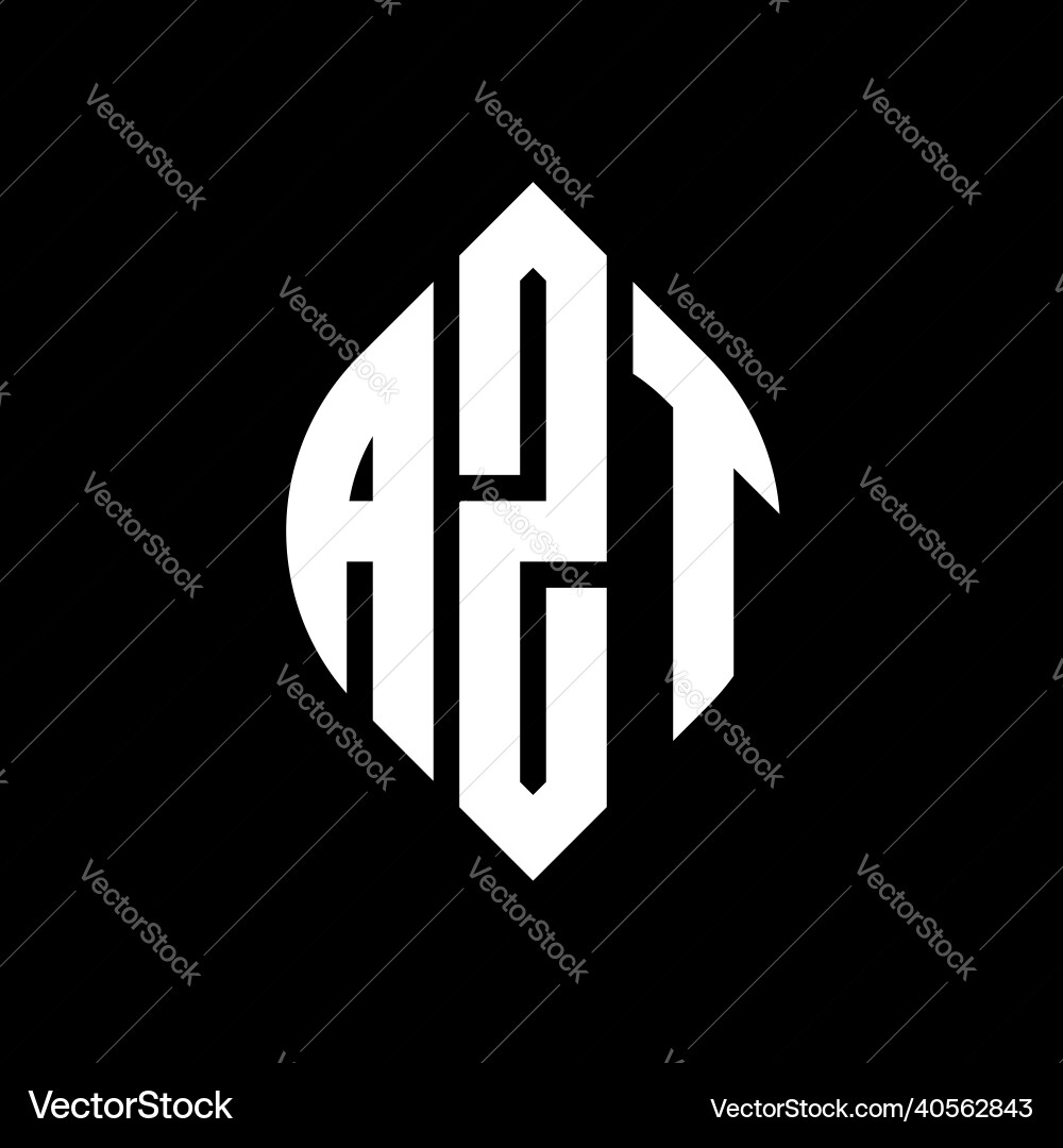 Azt circle letter logo design with circle Vector Image