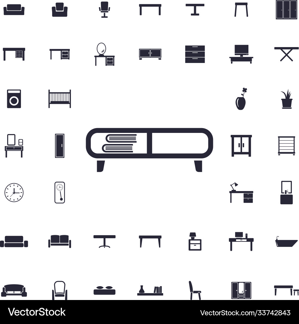 Coffee table icon Royalty Free Vector Image - VectorStock