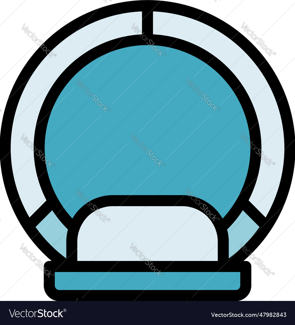 Computer mri icon flat Royalty Free Vector Image