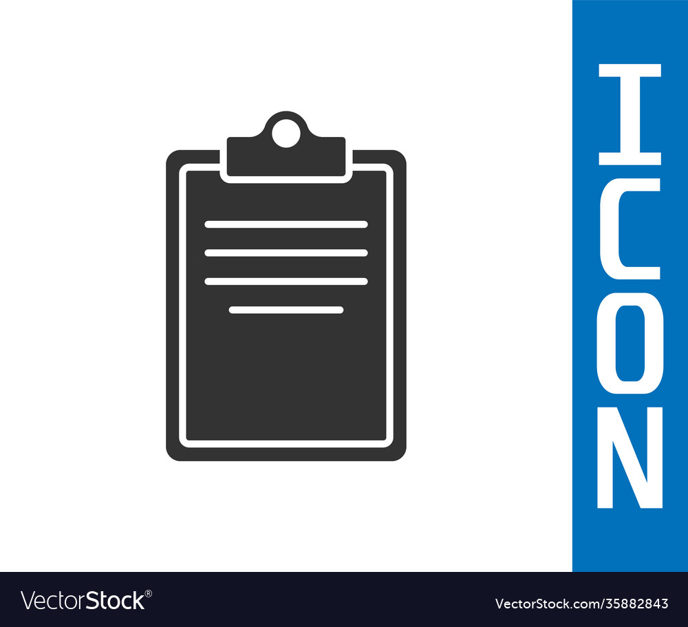 Grey clipboard with checklist icon isolated Vector Image