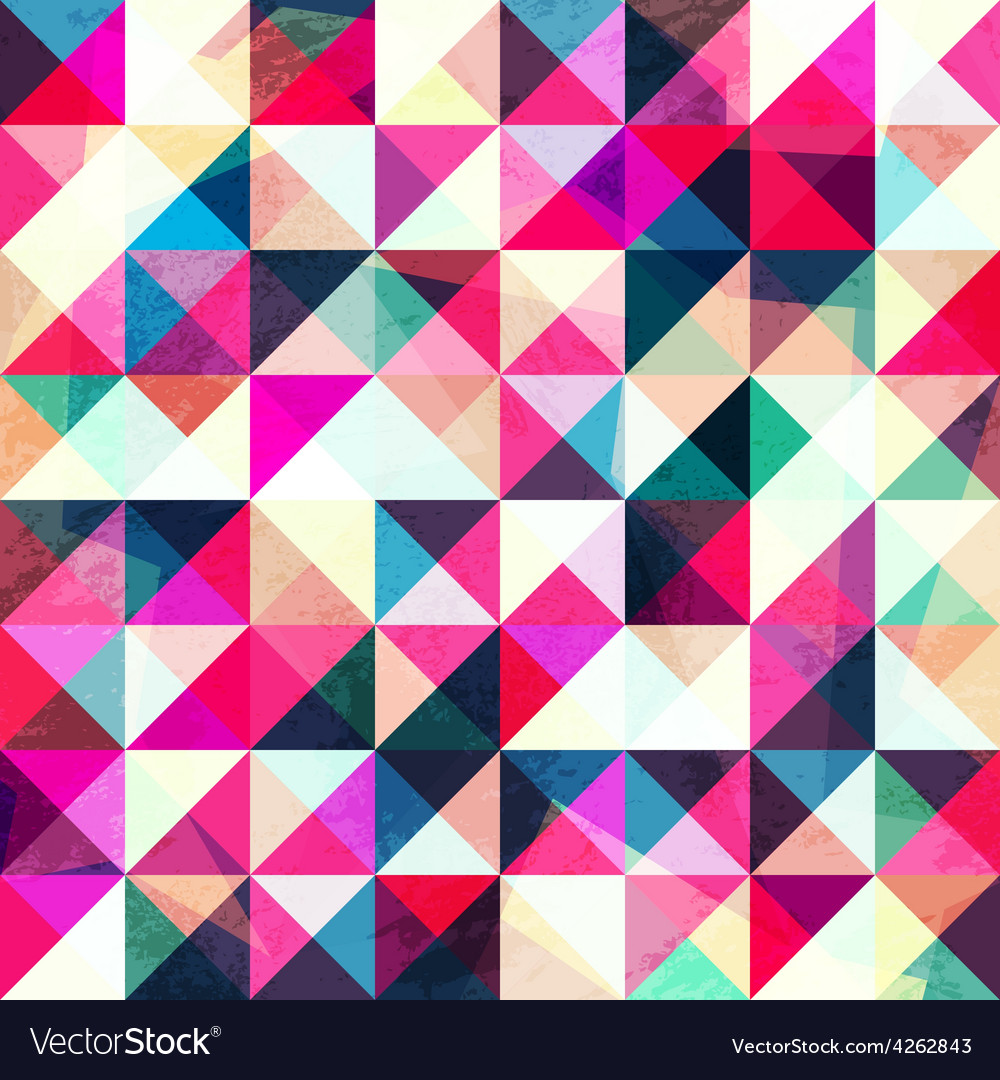 Pink triangle seamless pattern Royalty Free Vector Image