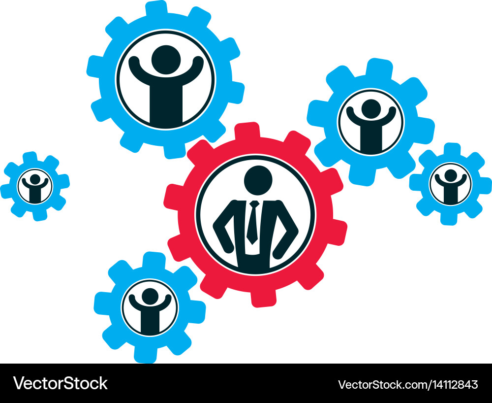 Successful businessman and leader creative logo Vector Image