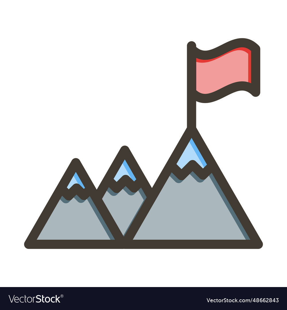 Top thick line filled colors icon for personal Vector Image