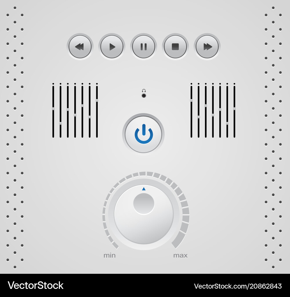 Ui kit in grey color flat website mobile ui kit Vector Image