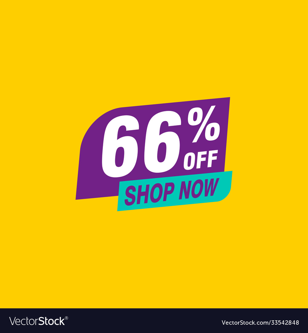 66 discount sales badges for labels stickers Vector Image