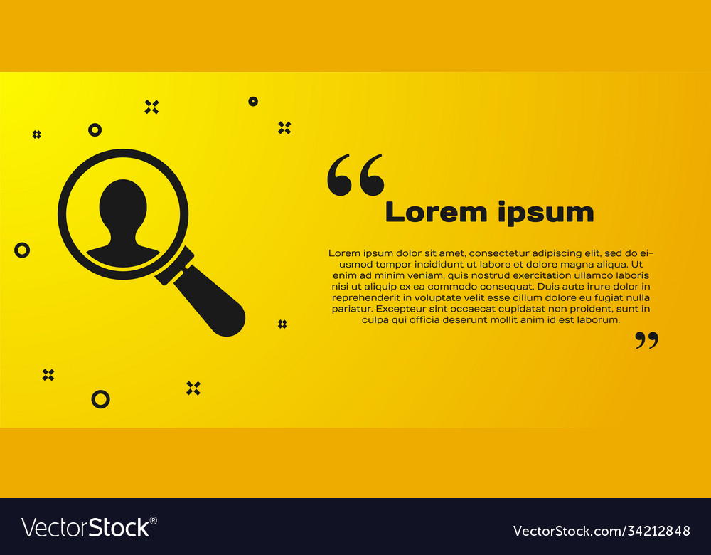 Black Magnifying Glass For Search A People Icon Vector Image