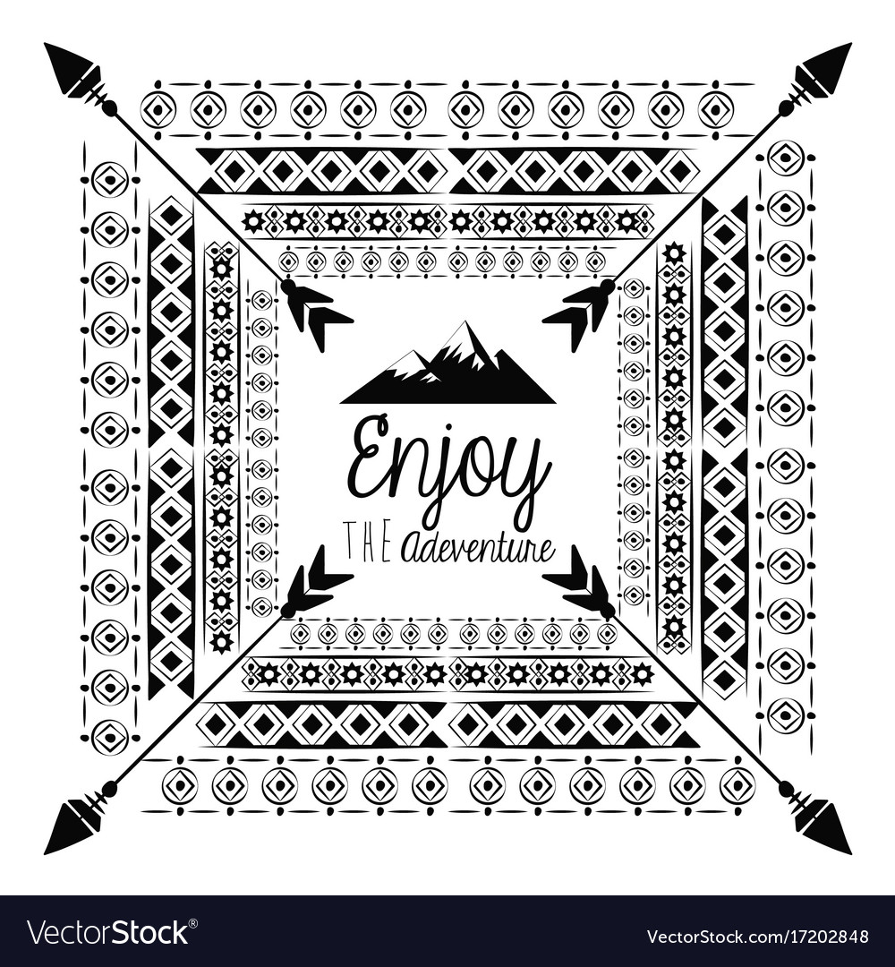 Decorative boho pattern background Royalty Free Vector Image