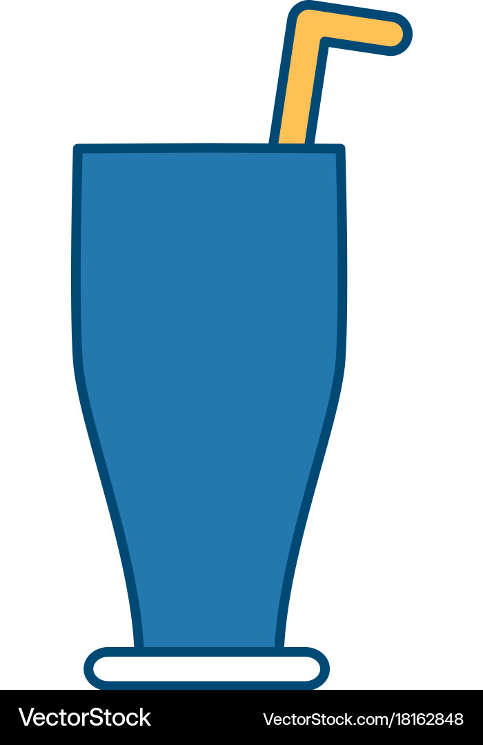 Drink with straw Royalty Free Vector Image - VectorStock