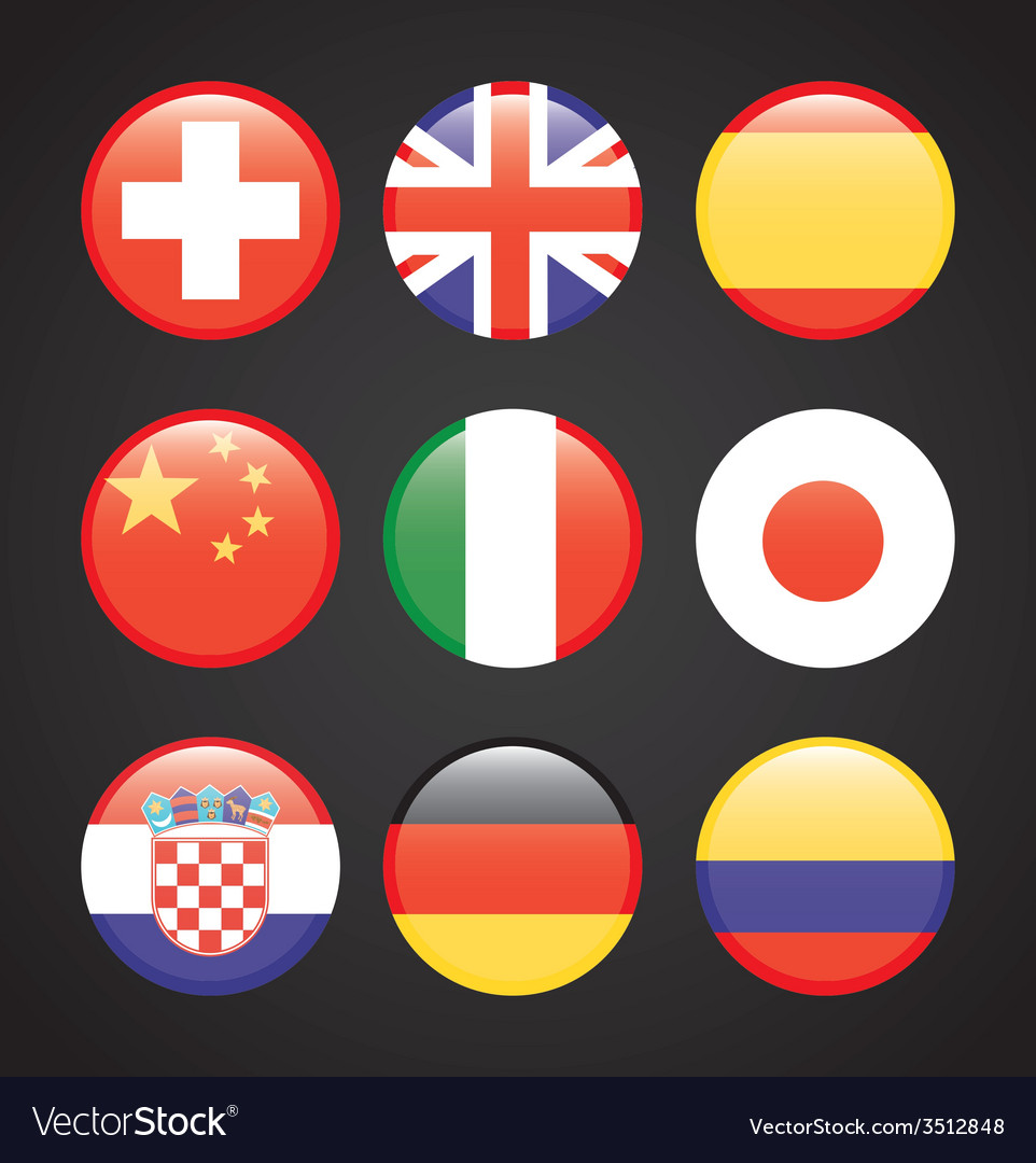 Flags set Royalty Free Vector Image - VectorStock