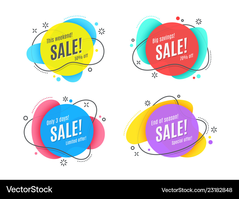 Flat linear promotion ribbon banner scroll price Vector Image