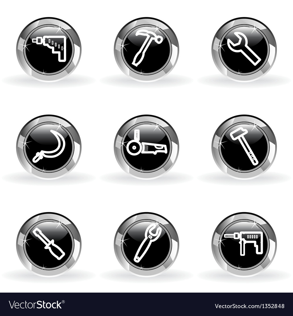 Glossy icon set 31 Royalty Free Vector Image - VectorStock