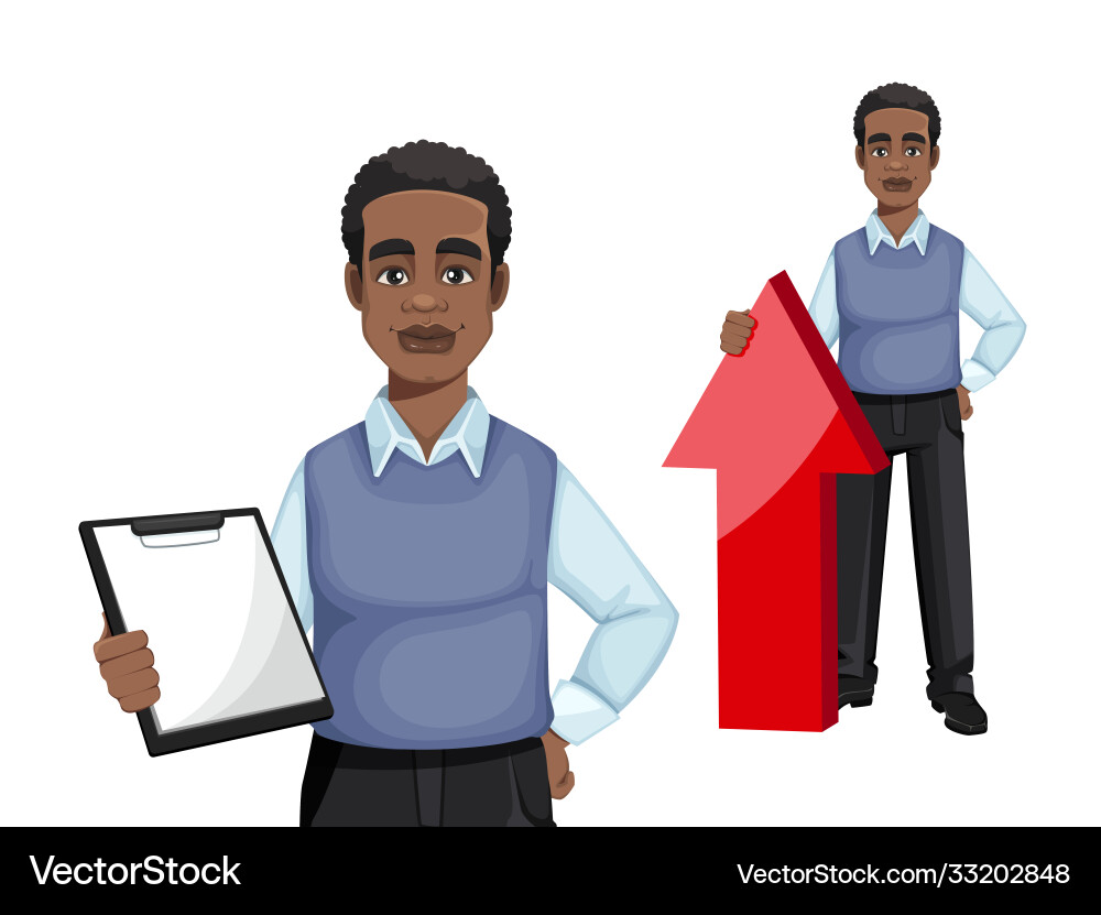 Handsome african american business man Royalty Free Vector