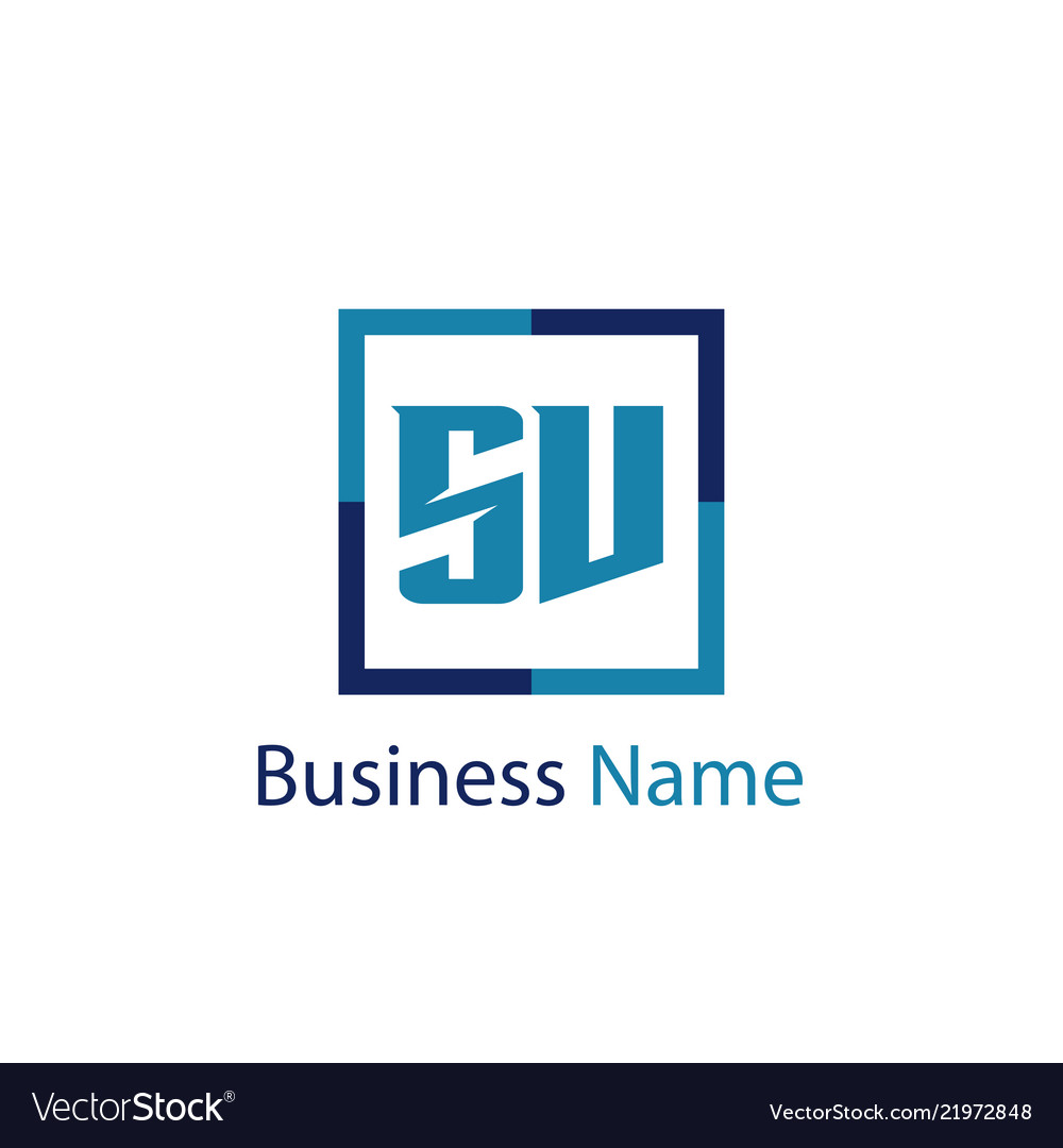 Initial letter sv logo template design Royalty Free Vector