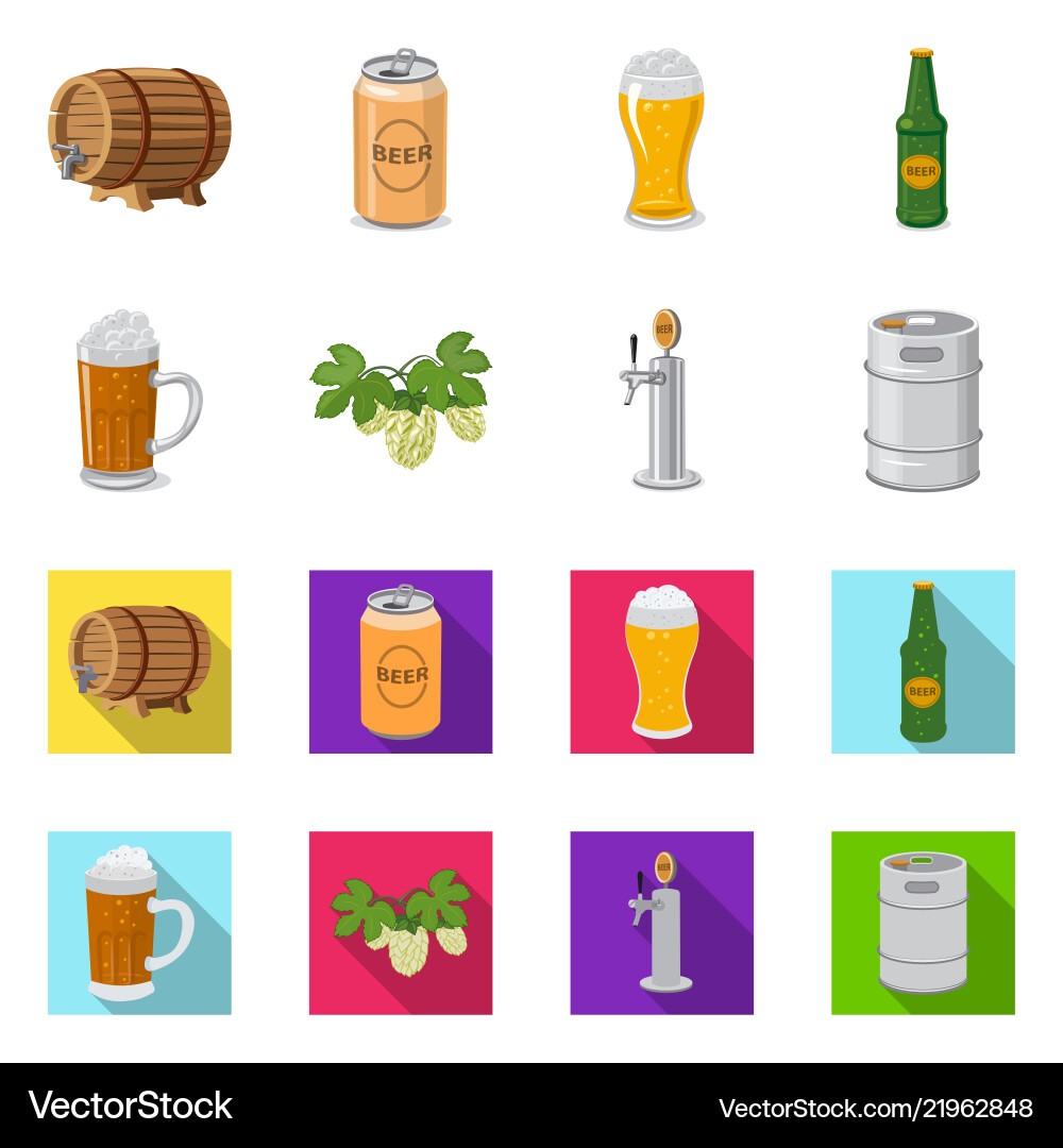 Isolated object of pub and bar symbol set Vector Image
