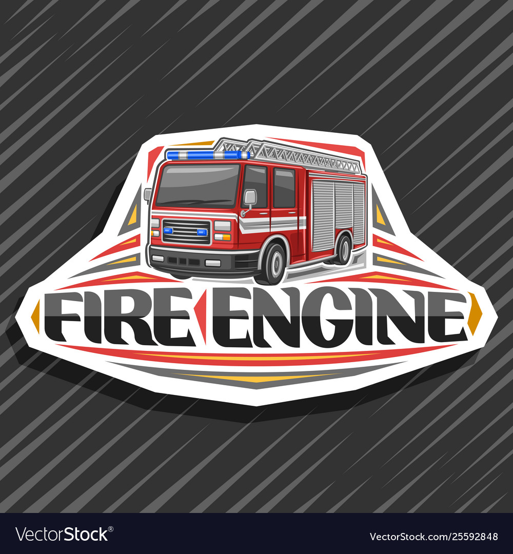 Logo for fire engine Royalty Free Vector Image