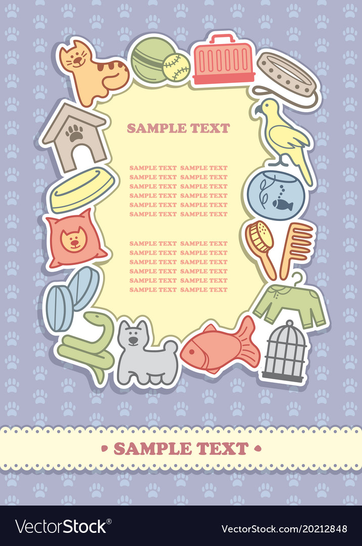 Pets care background Royalty Free Vector Image