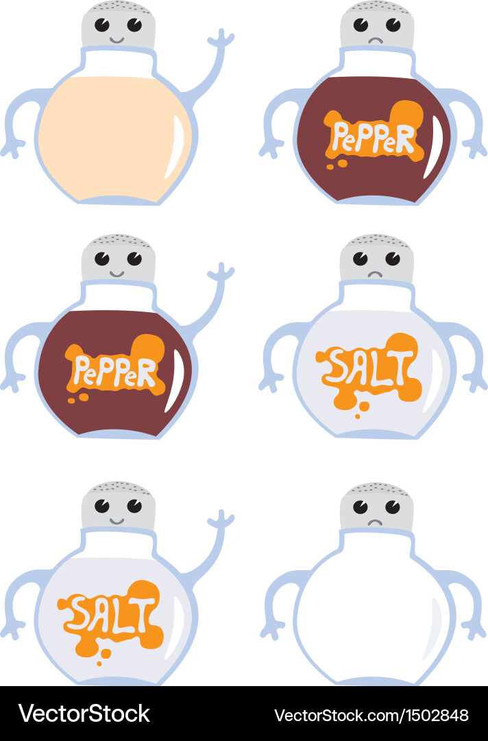 Set of cartoon spices Royalty Free Vector Image