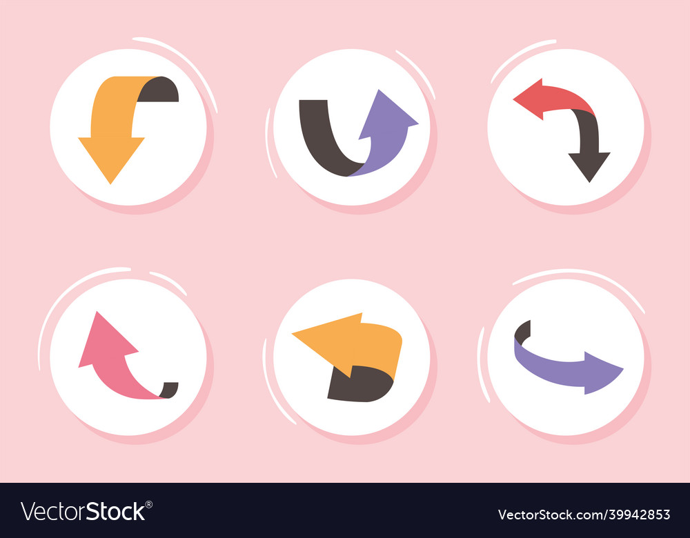 Arrows different direction Royalty Free Vector Image