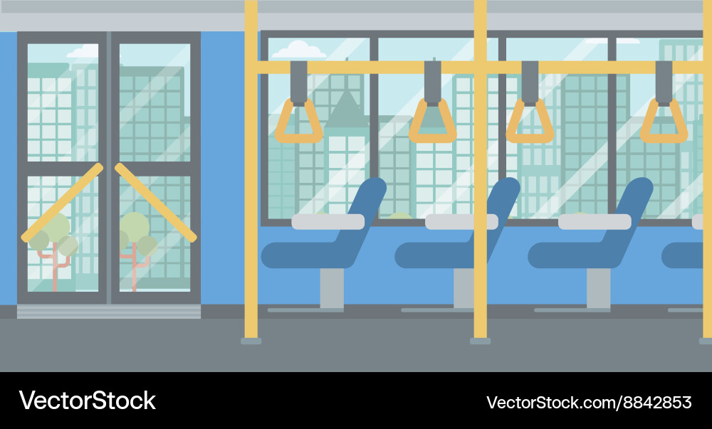 Background of modern empty city bus Royalty Free Vector