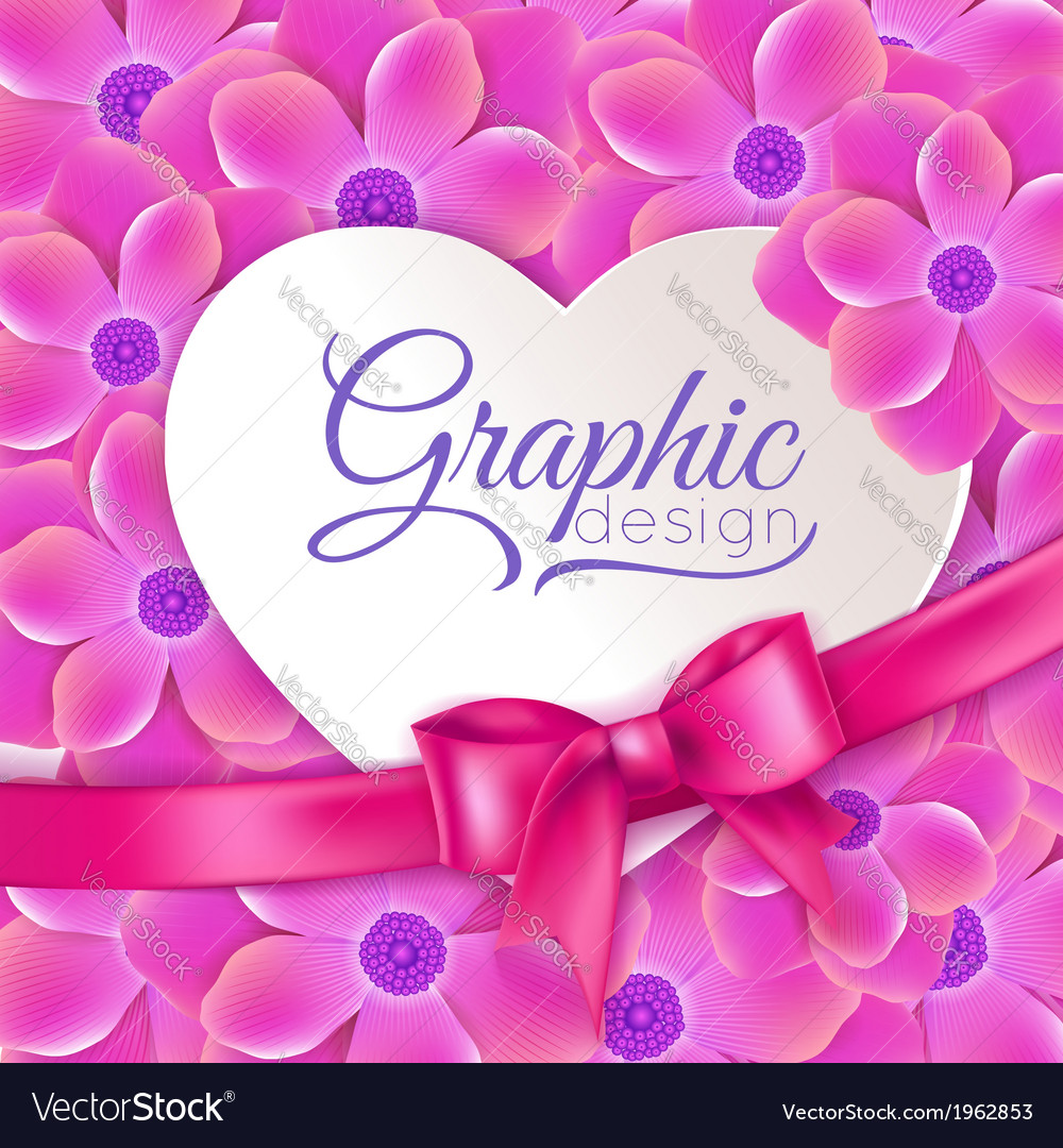 Background with bow Royalty Free Vector Image - VectorStock