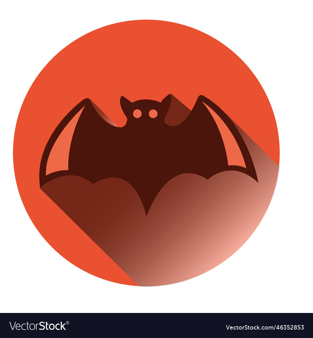 Bat round icon Royalty Free Vector Image - VectorStock