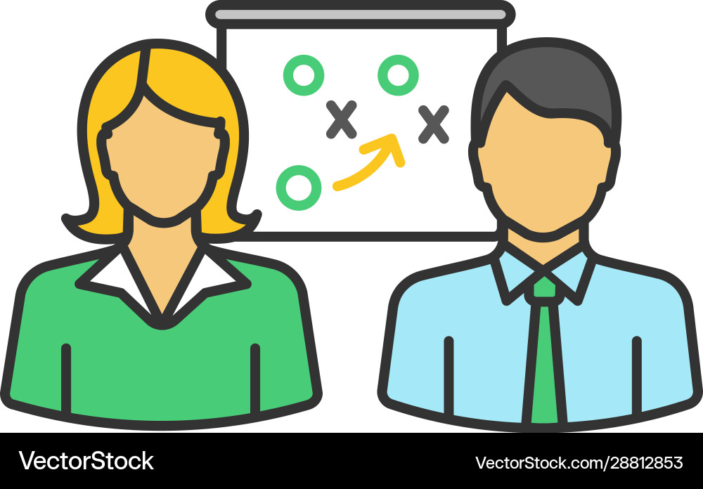 Business strategy scheme color icon Royalty Free Vector
