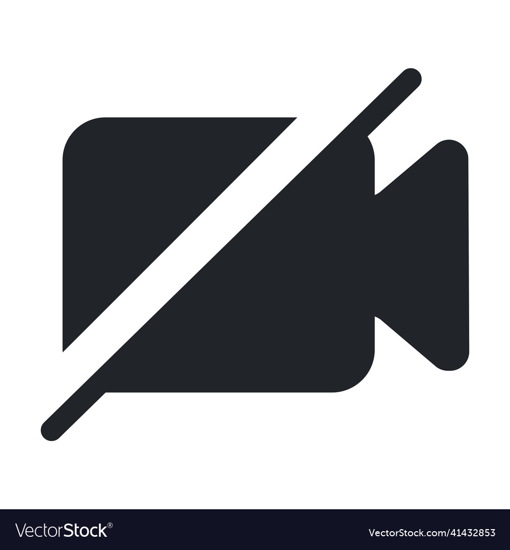 Camera off icon ui interface Royalty Free Vector Image