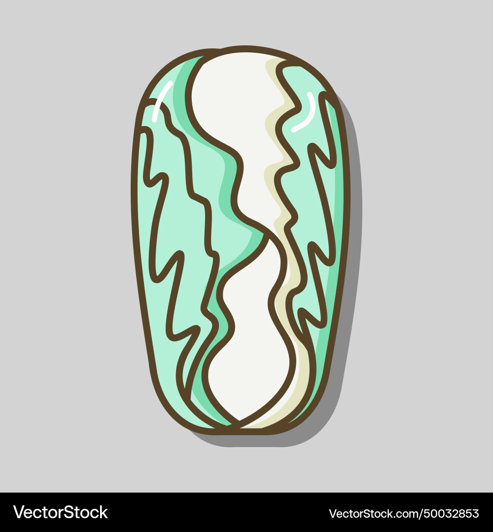 Chinese cabbage isolated icon vegetable sign Vector Image