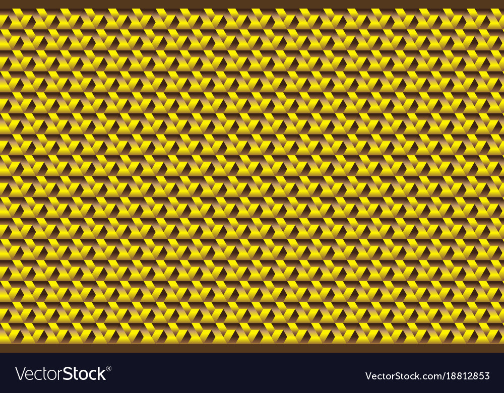 Gold hexagon mesh pattern Royalty Free Vector Image