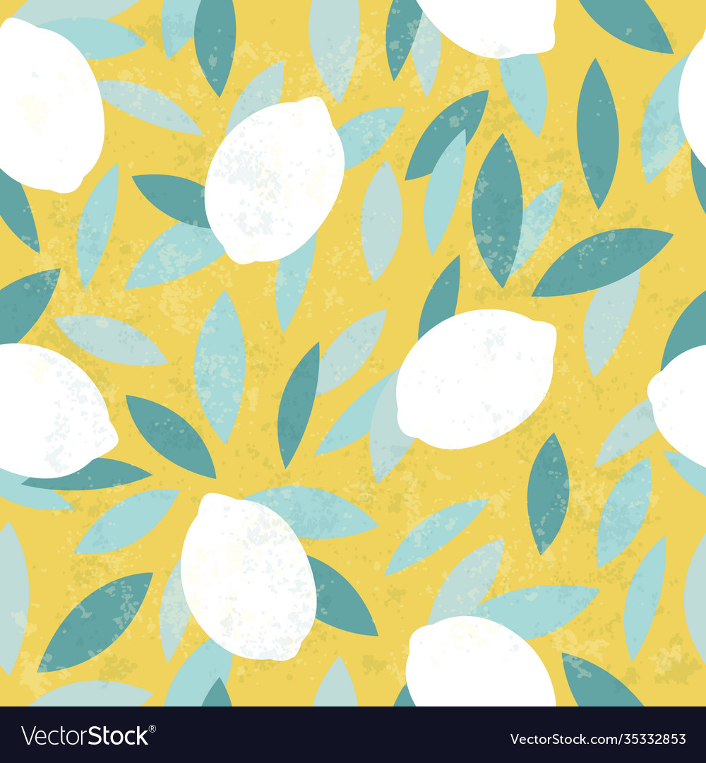 Lemon seamless pattern summer Royalty Free Vector Image