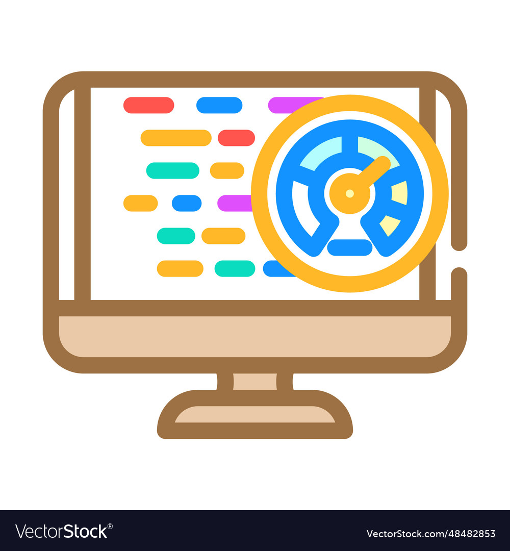 Performance optimization software color icon Vector Image Performance optimization software color icon Vector Image