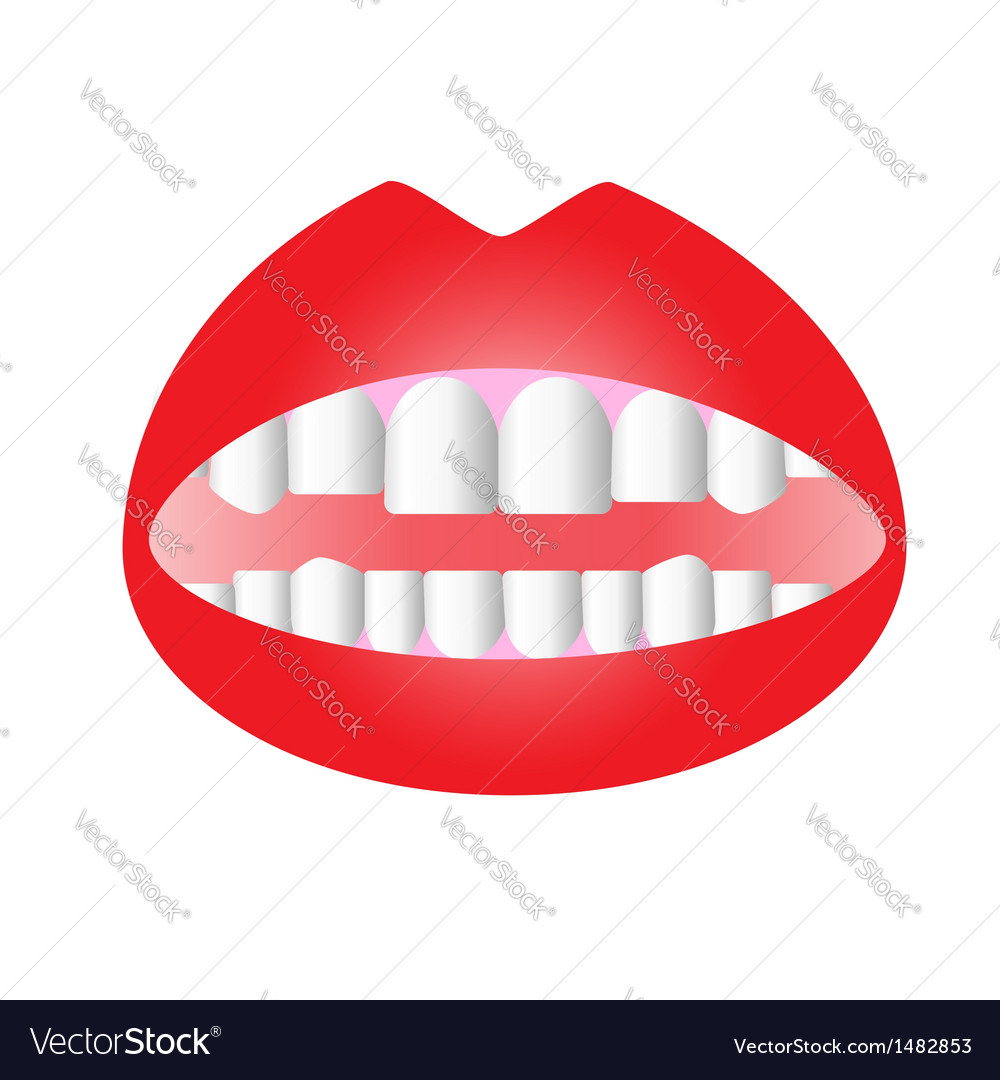 Red lips Royalty Free Vector Image - VectorStock